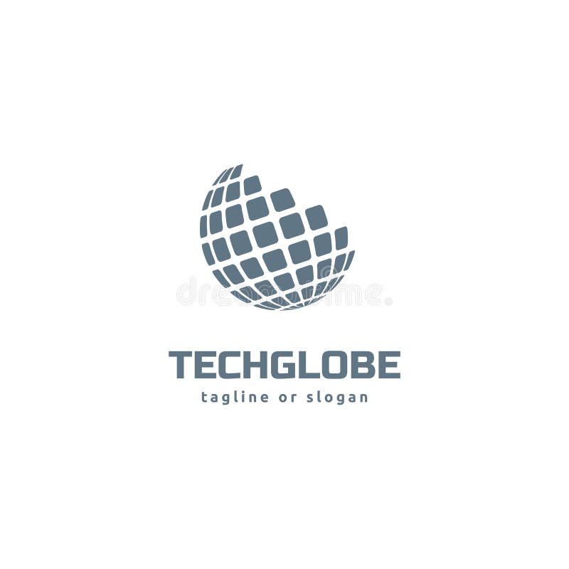 Globe Logo Design Template. Abstract Globe Logo Design Concept, Flat ...