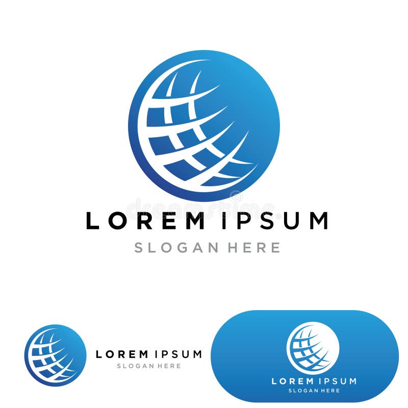 Globe Logo and Icon Vector Design Template-Vector Stock Vector ...