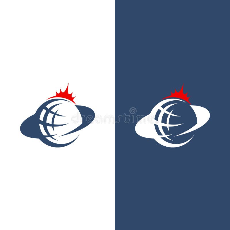 Globe Logo with Simple Design Template, Planet Stock Vector ...