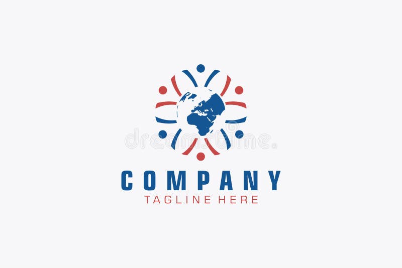 Globe Logo Template for Communication Business Illustration Design ...