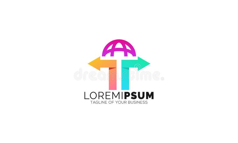 Globe Logo Template Graphic Design. Transit Shipping Brand Icon. Stock ...