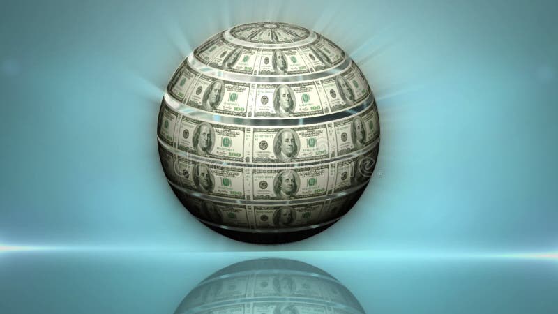 Globe Made of Dollars Spinning Stock Video - Video of money, design ...