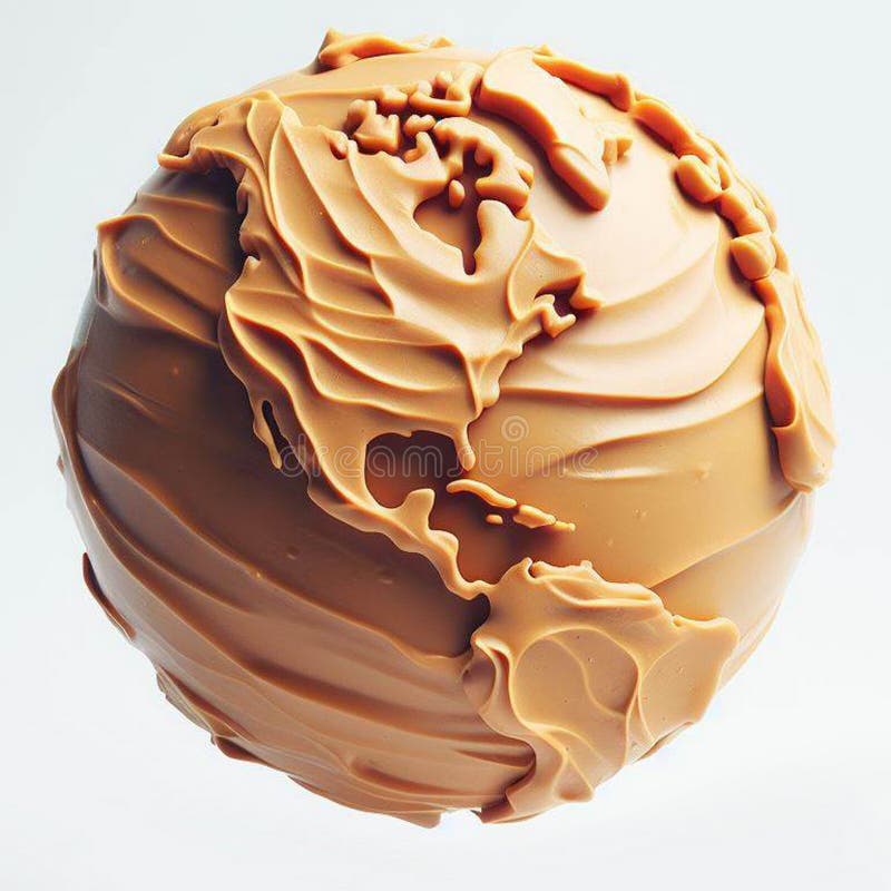 Globe of peanut butter stock illustration. Illustration of environment ...