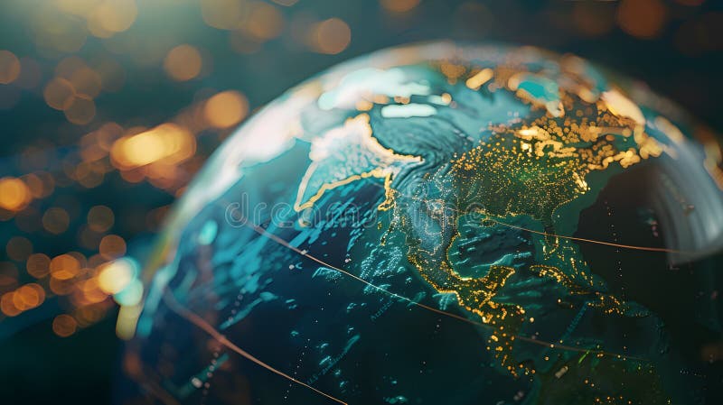 A Globe or Map in a Dynamic 3D Model for International Business ...