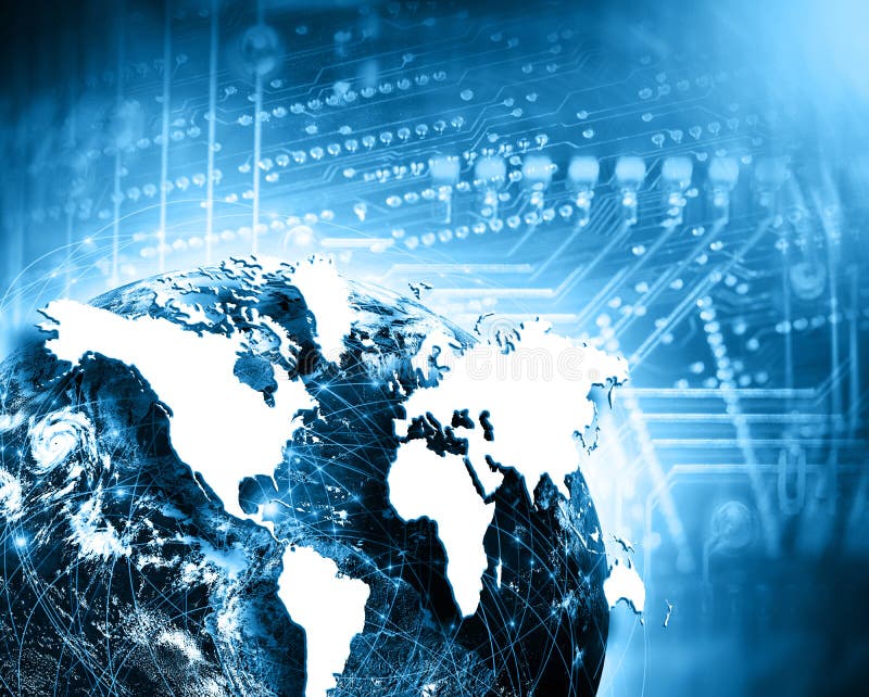 Globe, Map, Flashes of Light, Rays, Line Stock Image - Image of ...