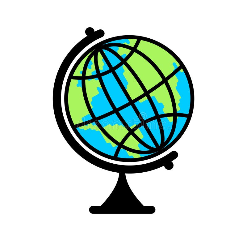 Globe Model of Globe Isolated. Layout of Planet Earth Stock Vector ...
