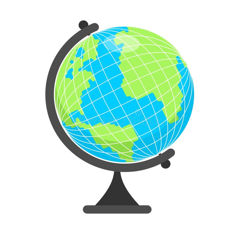Globe Model of Globe Isolated. Layout of Planet Earth Stock Vector ...