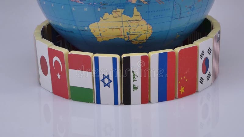 Globe and National Flags of the World Stock Footage - Video of atlas ...