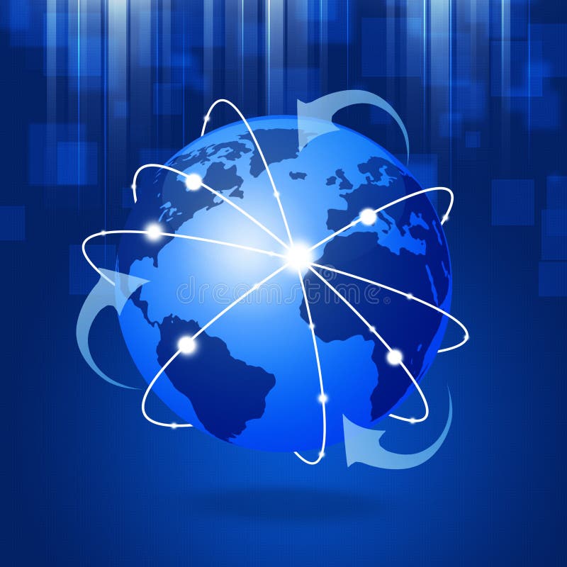 Global Network Connections stock illustration. Illustration of ...