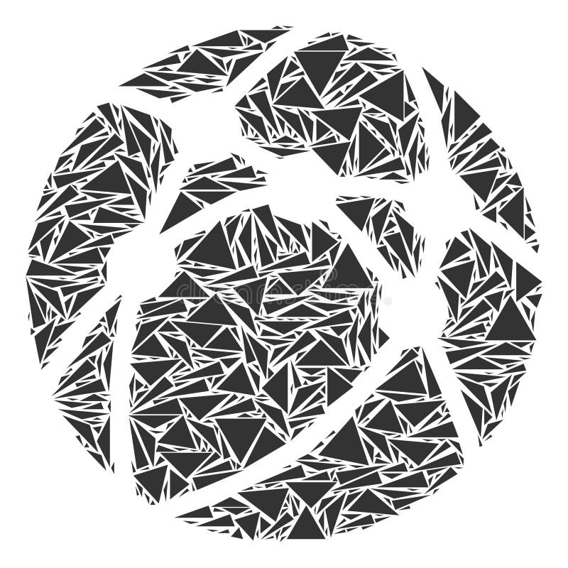 Globe Network Mosaic of Triangles Stock Vector - Illustration of ...