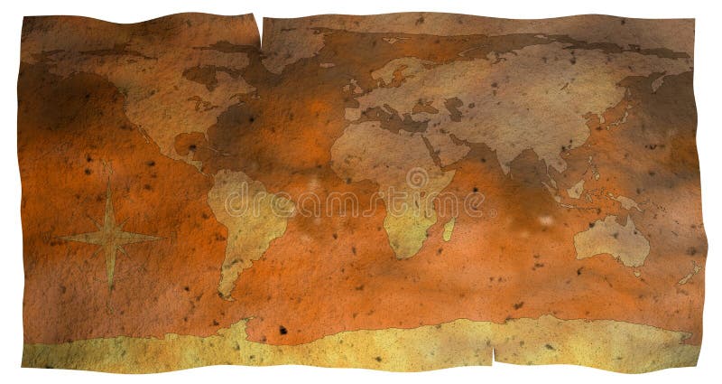 Globe old paper map stock image. Image of canada, africa - 3249969