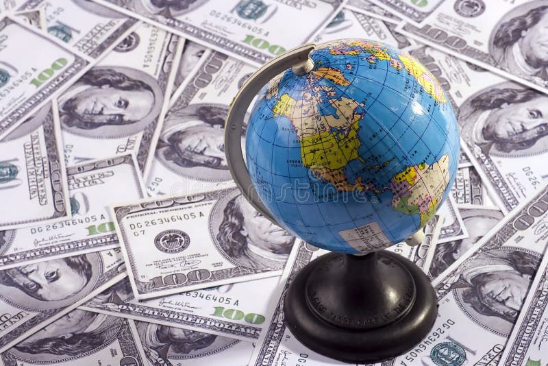 Globe Over Money stock image. Image of economy, international - 2930649