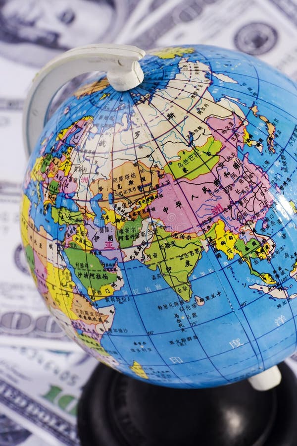 Globe Over Money stock photo. Image of discovery, commerce - 2930880
