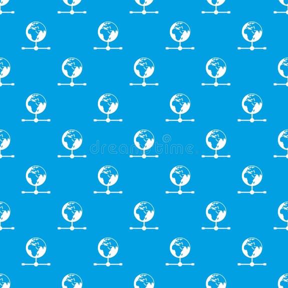 Globe Pattern Seamless Blue Stock Vector - Illustration of place ...