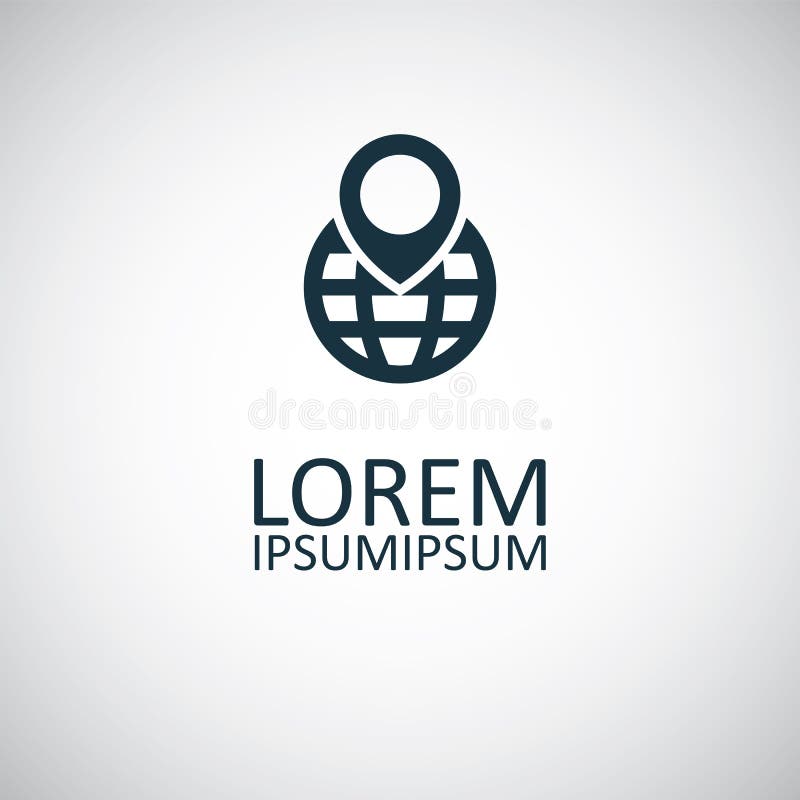 Globe Pin Icon. Trendy Simple Symbol Stock Vector - Illustration of ...