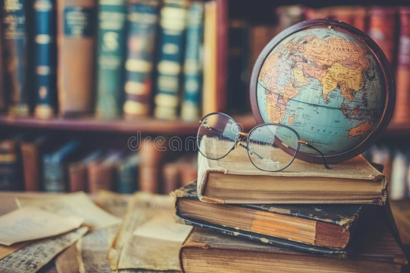 A Globe Placed on Top of a Stack of Books, Educational Challenges and ...