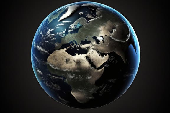 Globe of the Planet Earth Alone. this Images Components Were Provided ...