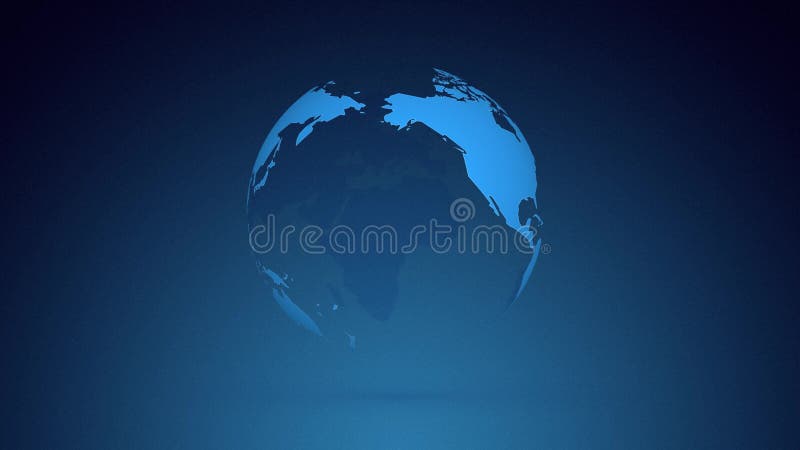 Blue Rotating Planet Earth Abstract Animation Corporate Motion ...