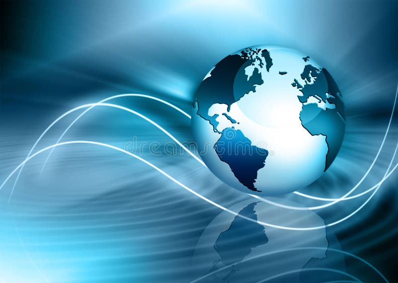 Globe, rays and lines stock illustration. Illustration of light - 46603954