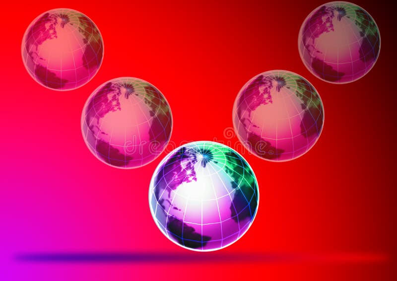 Globe In Red Picture. Image: 2422605