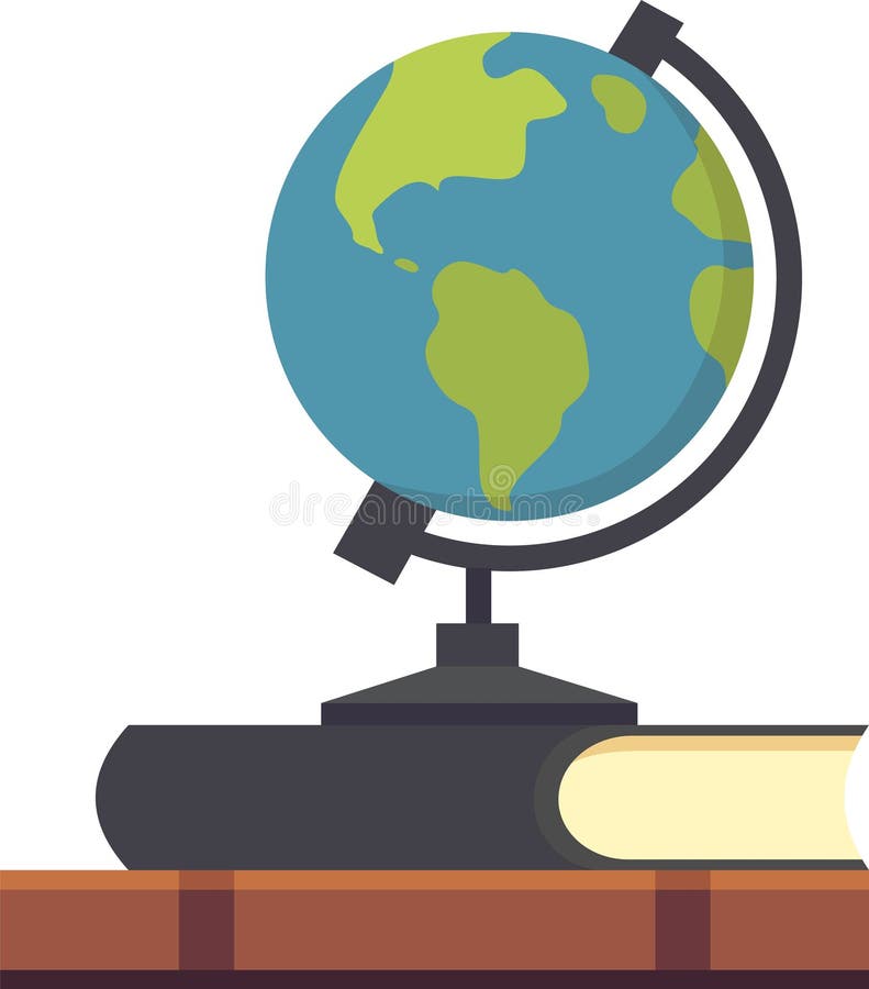 Globe Resting on a Book Symbolizes Learning, Exploration, and the ...