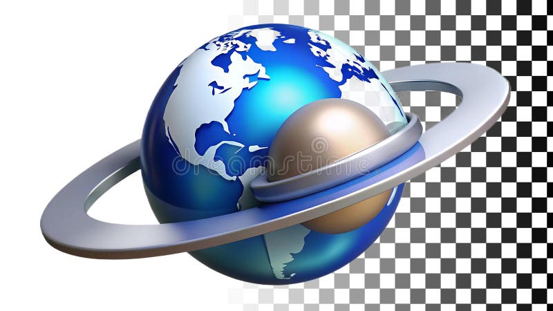 Globe with Rings, World Connection, Global Network, International. Png ...