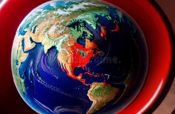 The globe is at risk stock illustration. Illustration of continents ...
