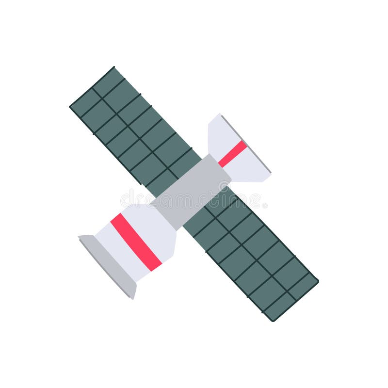 Globe Satellite Cartoon Vector Illustration Stock Vector - Illustration ...