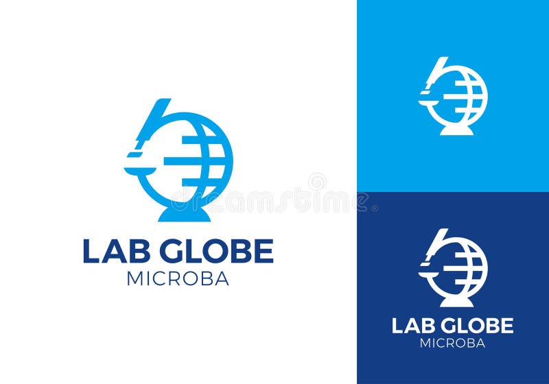 Globe with Science Lab Logo. Education Technology Molecule Vector ...