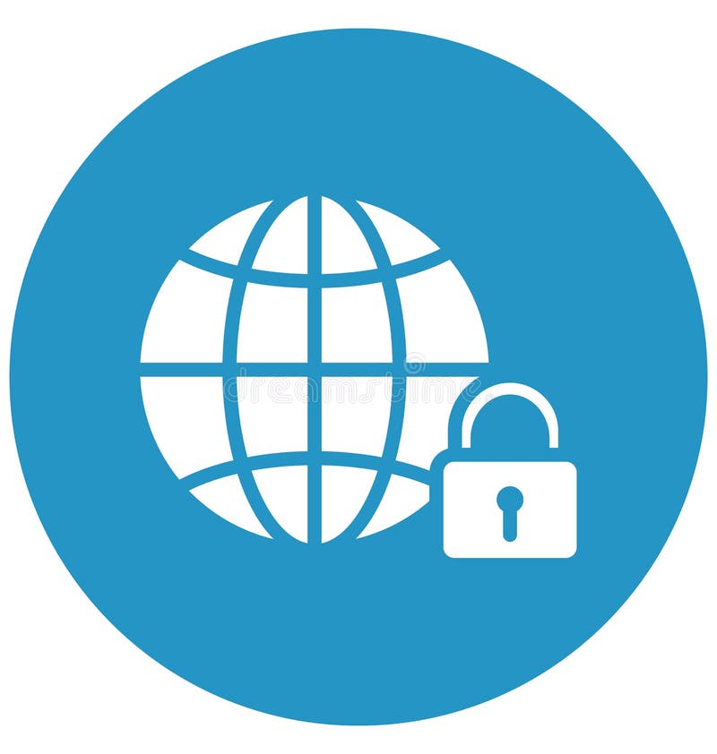 Globe, Secure Isolated Vector Icon that Can Be Very Easily Edit or ...