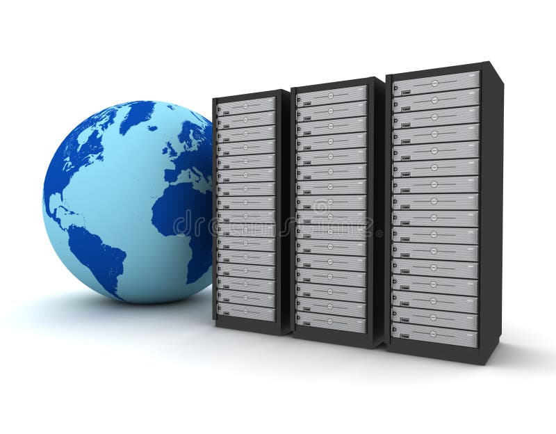 3d server render isometric stock illustration. Illustration of ...