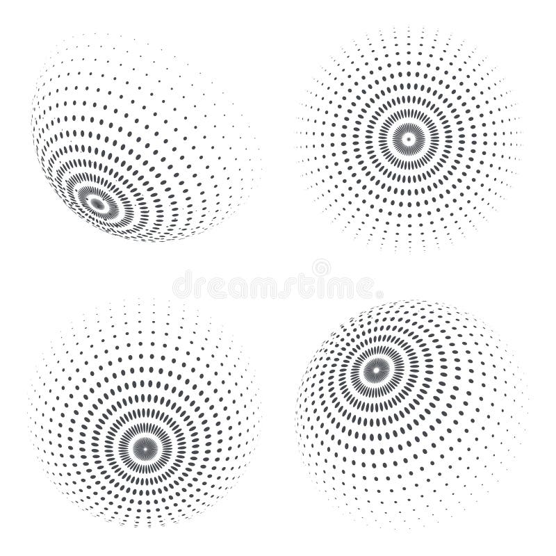 Globe Shape with Digital Dots Stock Vector - Illustration of pattern ...