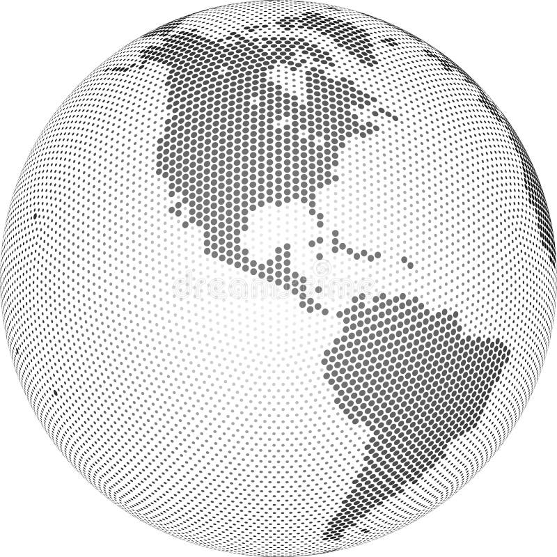 Globe Shape, World Map Created from Dots. Vector Illustration Stock ... Globe Shape, World Map Created from Dots. Vector Illustration Stock ...