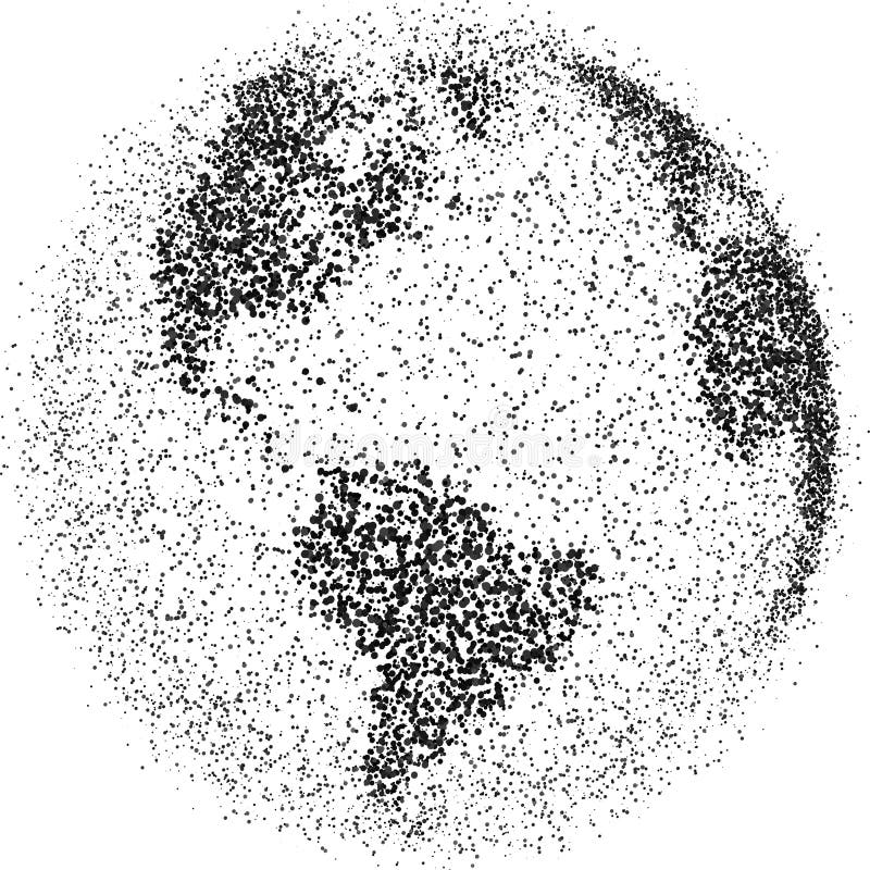 Globe Shape, World Map Created from Scattered Dots. Vector Illustration ... Globe Shape, World Map Created from Scattered Dots. Vector Illustration ...