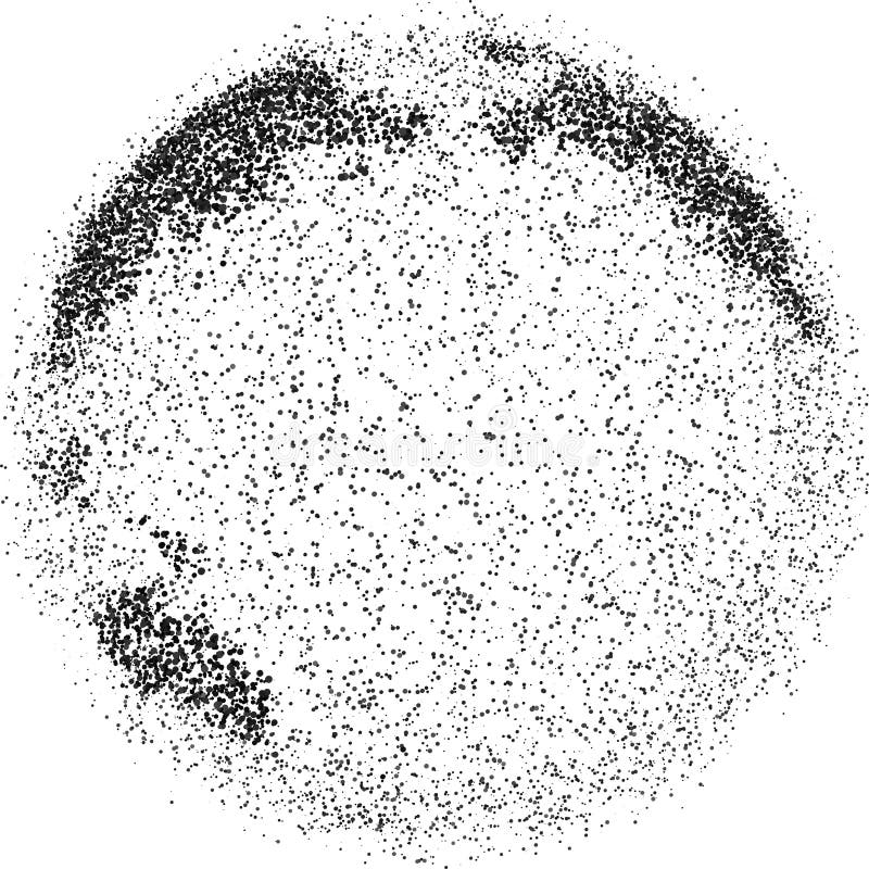 Globe Shape, World Map Created from Scattered Dots. Vector Illustration ...