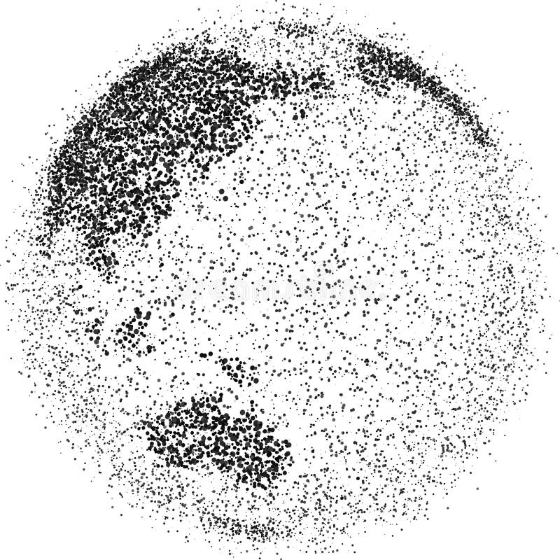 Globe Shape, World Map Created from Scattered Dots. Vector Illustration ... Globe Shape, World Map Created from Scattered Dots. Vector Illustration ...