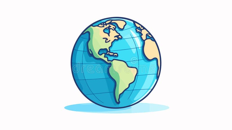 Globe Shaped World Vector Icon Design Cartoon Vector Icon Stock Vector ...