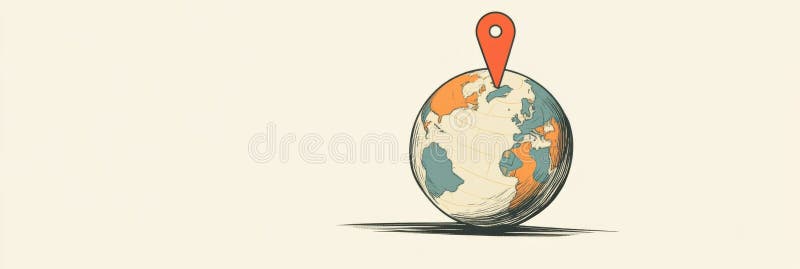 Globe Location Pin Symbolizing Global Navigation Stock Photos - Free ...