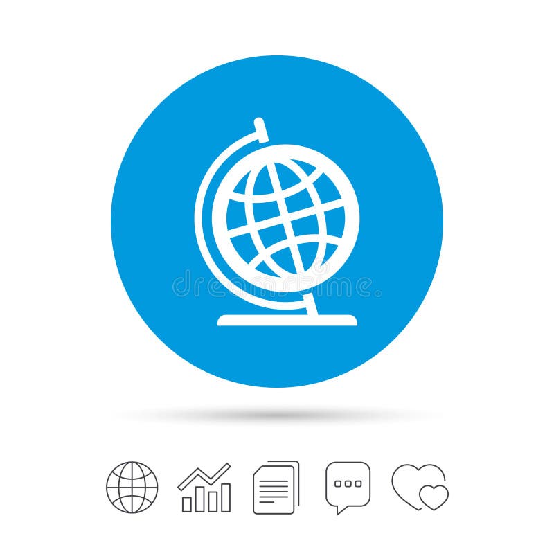 Globe Sign Icon. Geography Symbol. Stock Vector - Illustration of earth ...