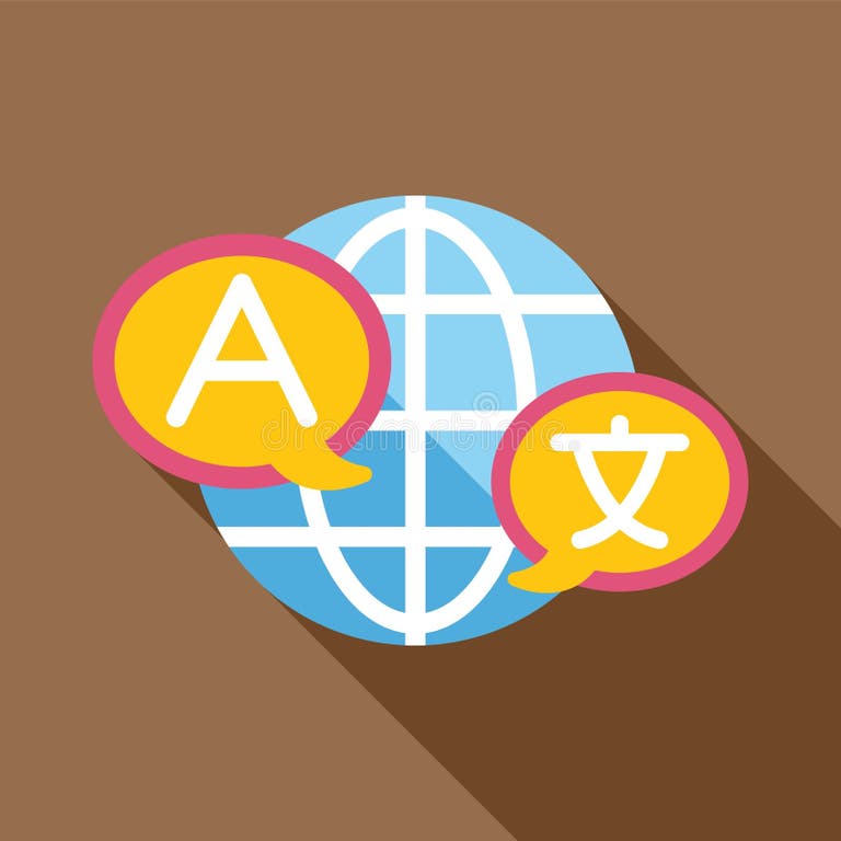 Globe with Speech Bubbles Showing Different Languages for Global ...