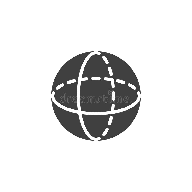 Globe sphere vector icon stock vector. Illustration of form - 159813516