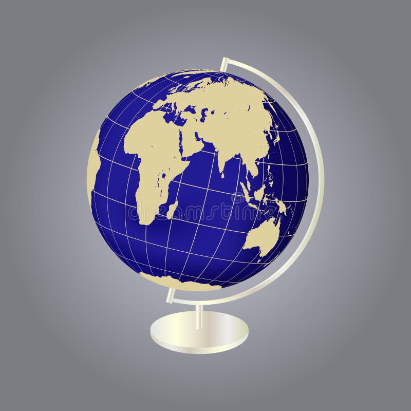 Globe on stand stock vector. Illustration of global, objects - 72999624