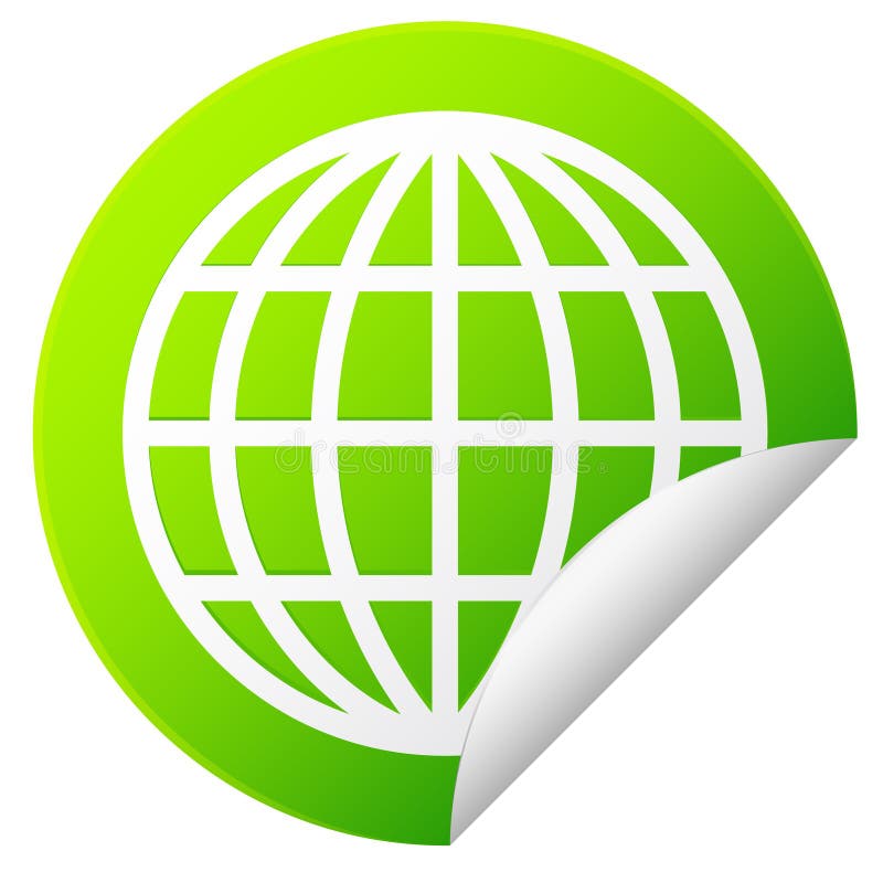 Globe sticker stock vector. Illustration of lines, concept - 43112728