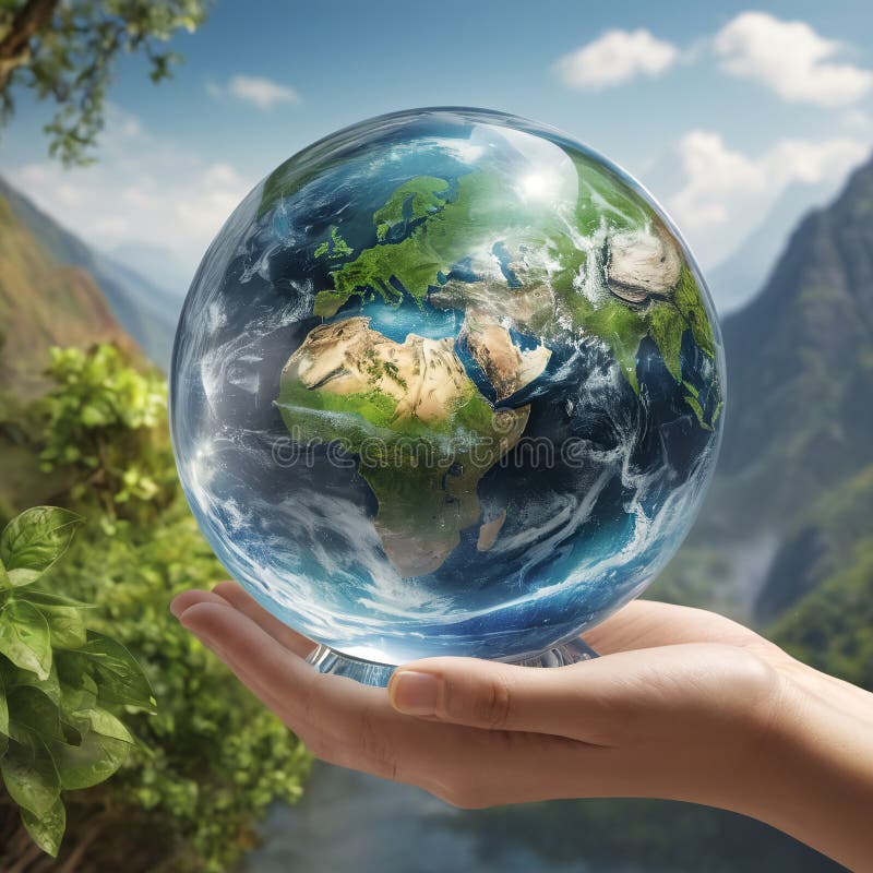 Globe Symbol of Environmental and Preserve Earth Stock Illustration ...