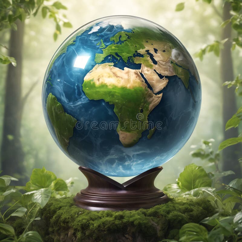Globe Symbol of Environmental and Preserve Earth Stock Illustration ...