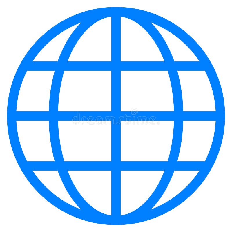 Globe Symbol Icon - Blue Simple, Isolated - Vector Stock Vector ...
