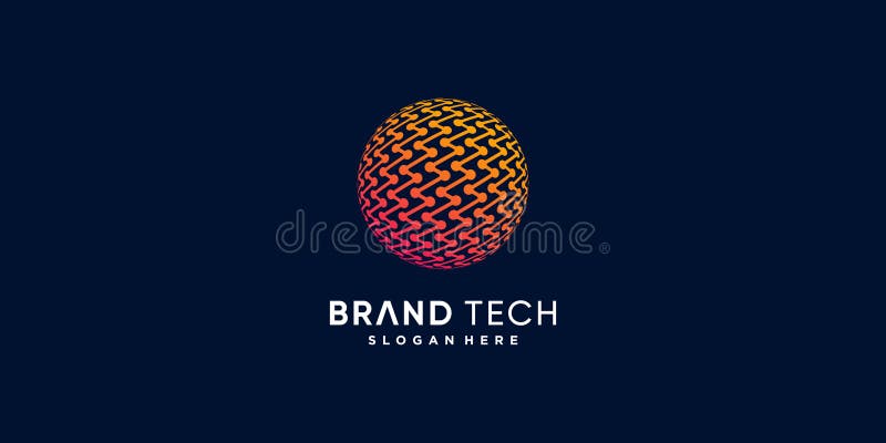 Globe Tech Logo with Creative Modern Abstract Concept Part 4 Stock ...