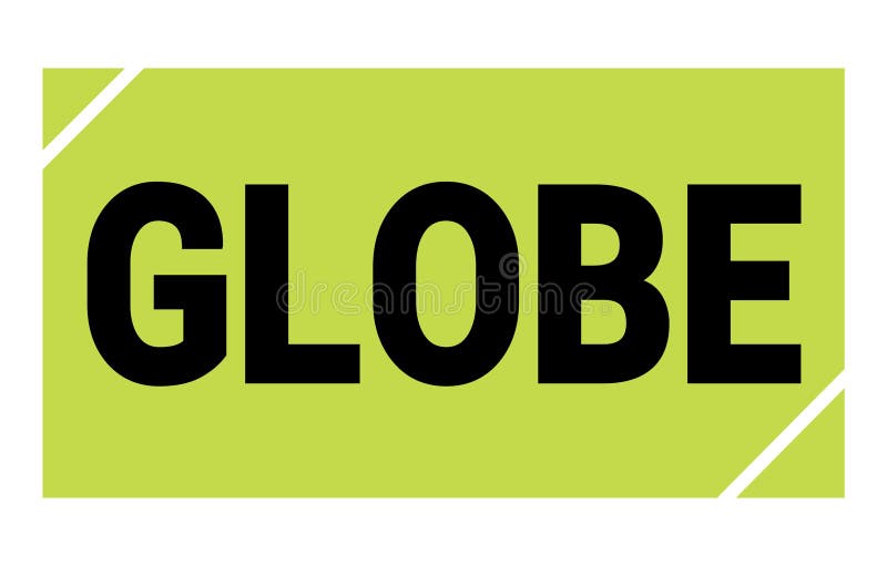 GLOBE Text Written on Green-black Stamp Sign Stock Illustration ...