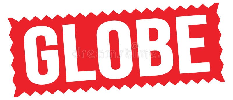 GLOBE Text Written on Red Stamp Sign Stock Illustration - Illustration ...