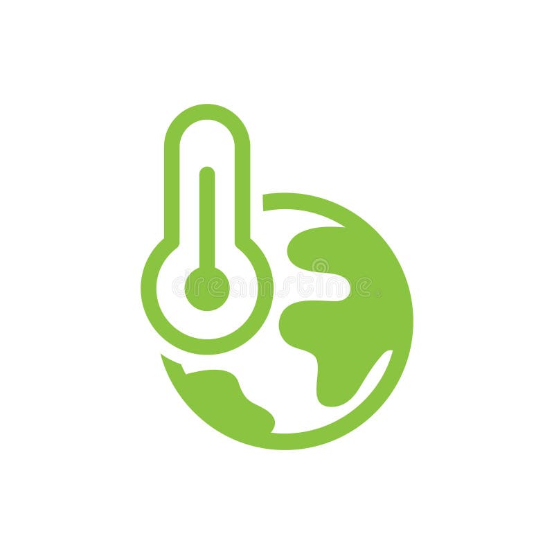 Globe and Thermometer Line Vector Icon Stock Vector - Illustration of ...